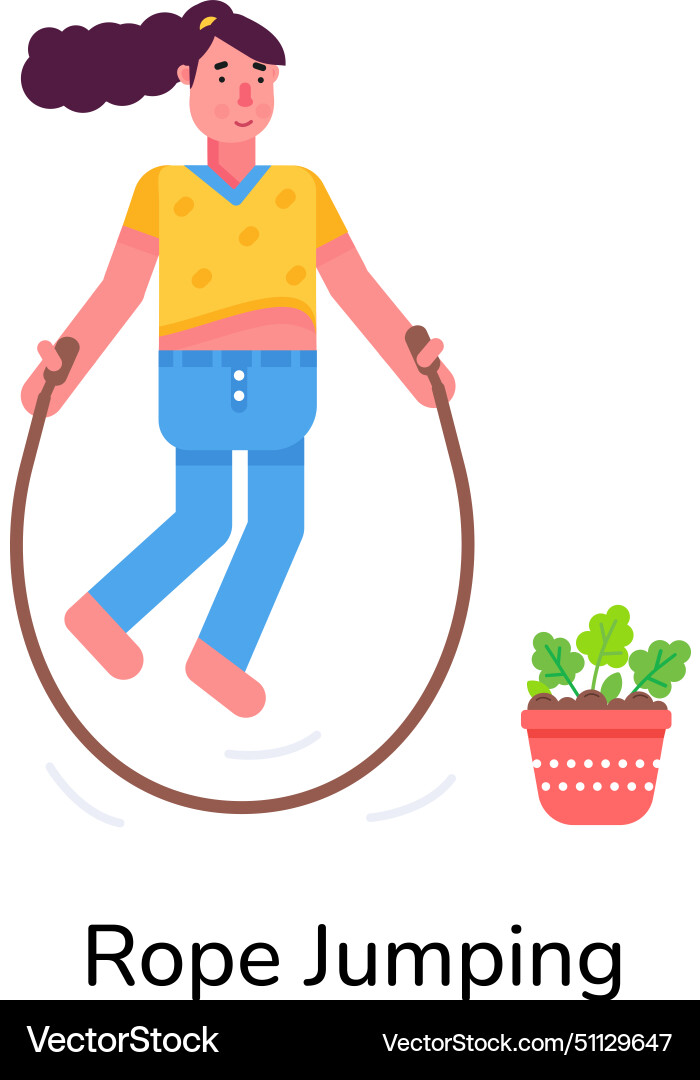 Rope jumping Royalty Free Vector Image - VectorStock