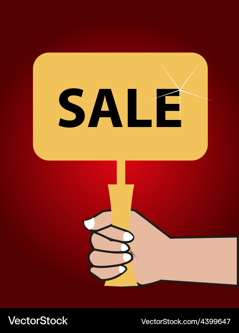 Sale board Royalty Free Vector Image - VectorStock
