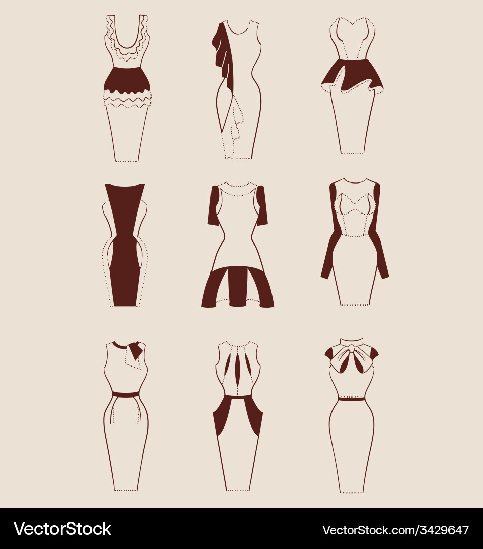 Woman dresses Royalty Free Vector Image - VectorStock