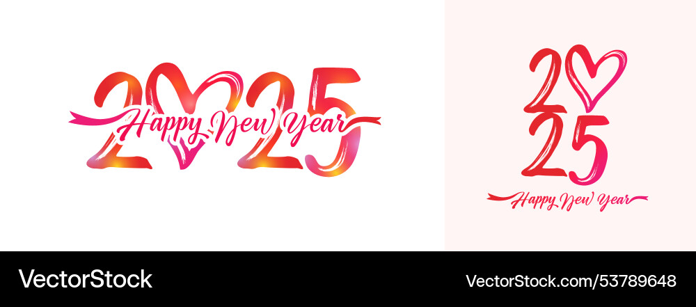 2025 love logo with pink handwriting for wedding Vector Image