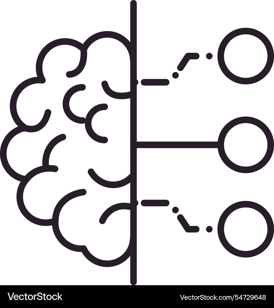 Ai brain electronic system Royalty Free Vector Image