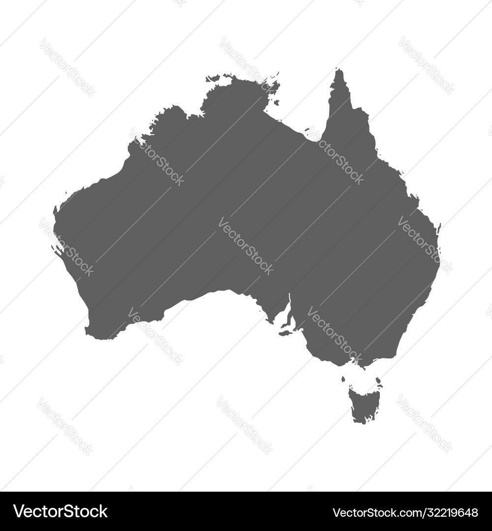 Australia map 2 Royalty Free Vector Image - VectorStock
