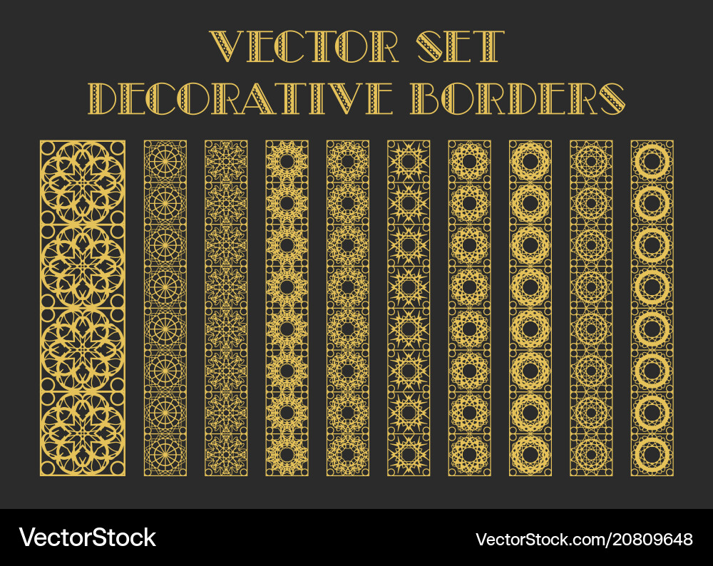 Decorative borders Royalty Free Vector Image - VectorStock