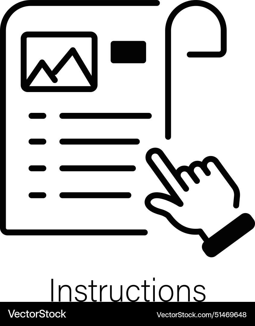 Instructions Royalty Free Vector Image - VectorStock