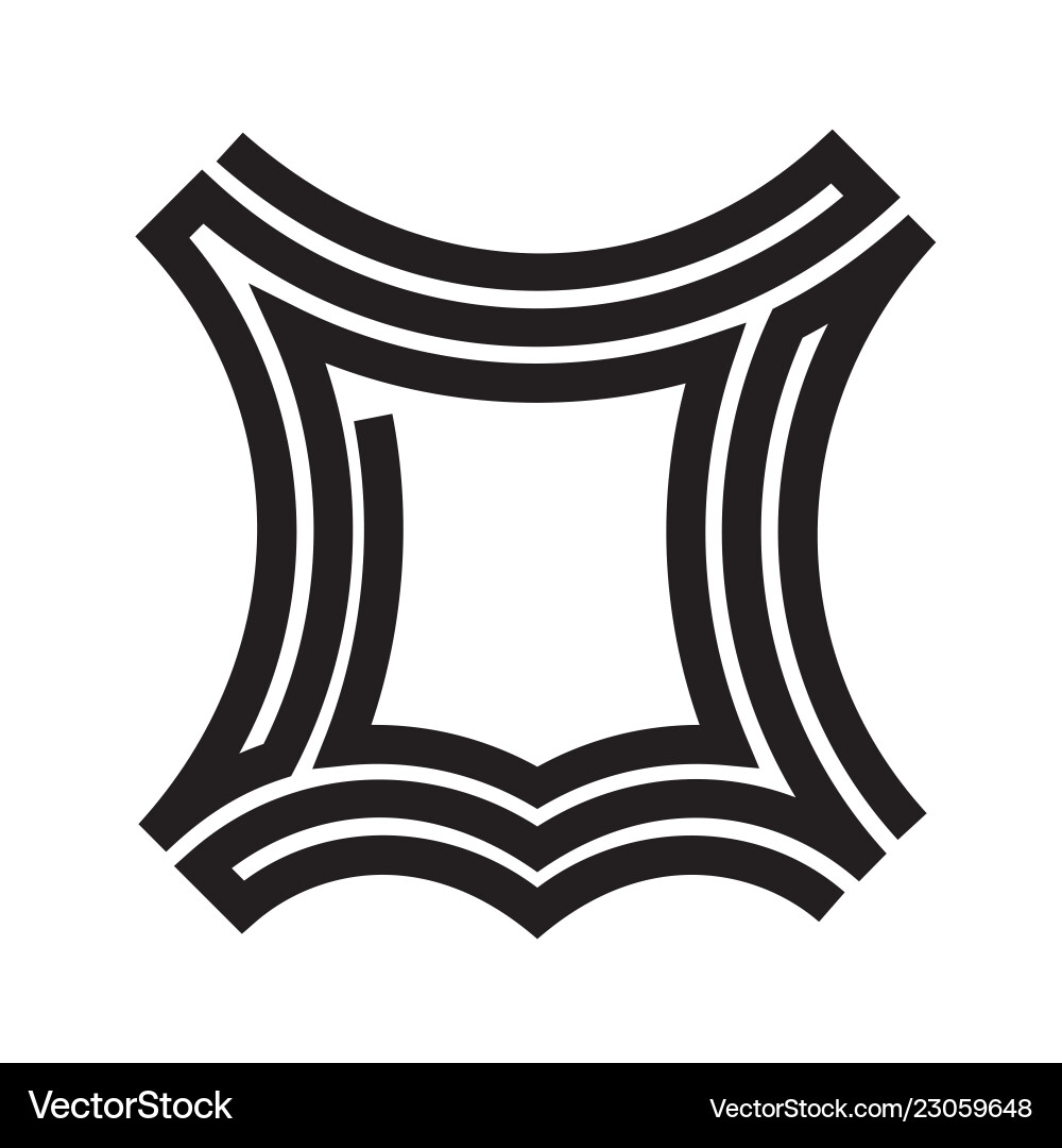 Leather logo icon recycled symbol Royalty Free Vector Image