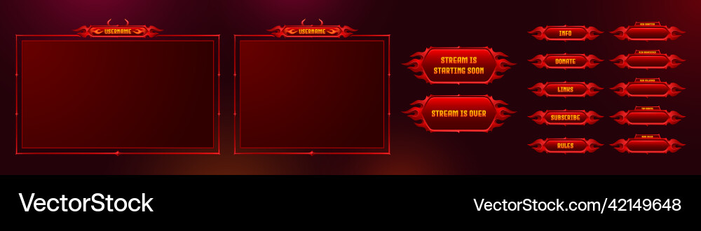 Live streaming background with multimedia player Vector Image