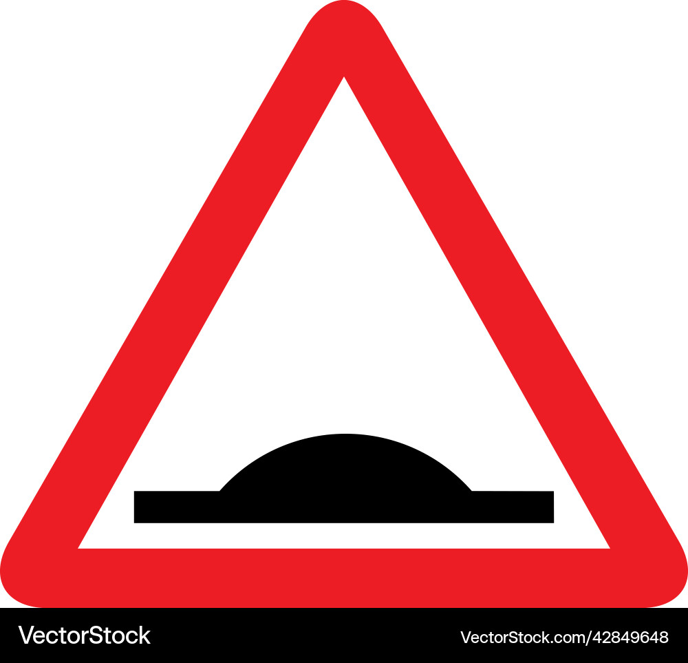 Road hump Royalty Free Vector Image - VectorStock