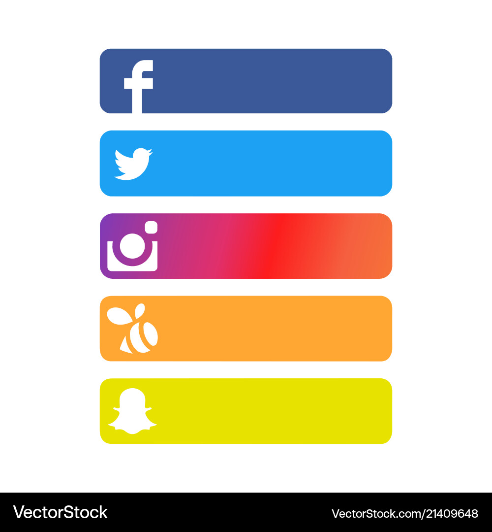 Social Media Strip Backgrounds Royalty Free Vector Image