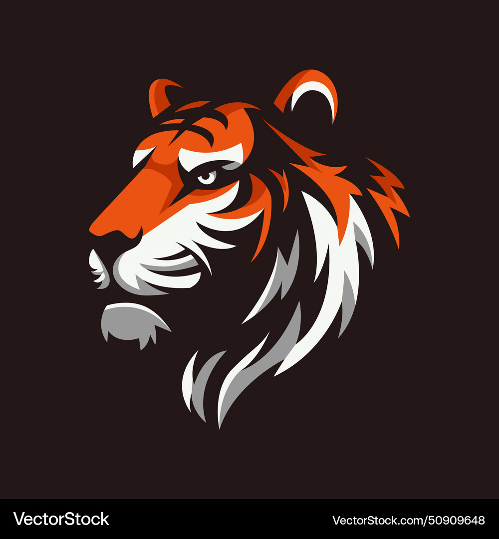 Tiger mascot logo Royalty Free Vector Image - VectorStock