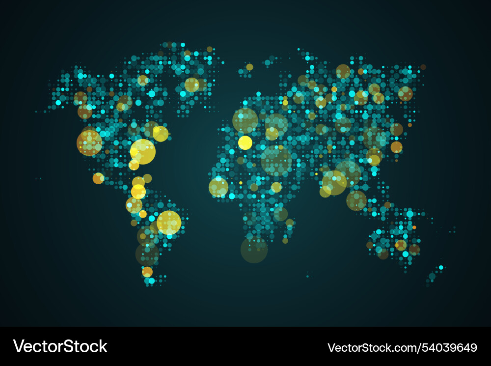 Abstract map of globe Royalty Free Vector Image
