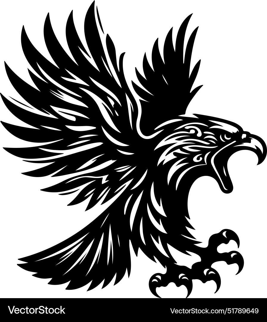African fish eagle black and white design Vector Image