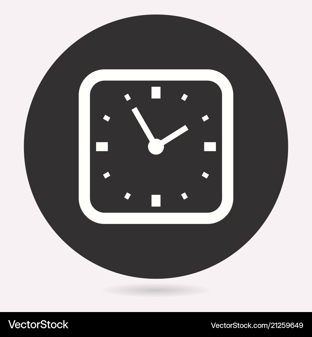 Clock time icon deadline symbol Royalty Free Vector Image