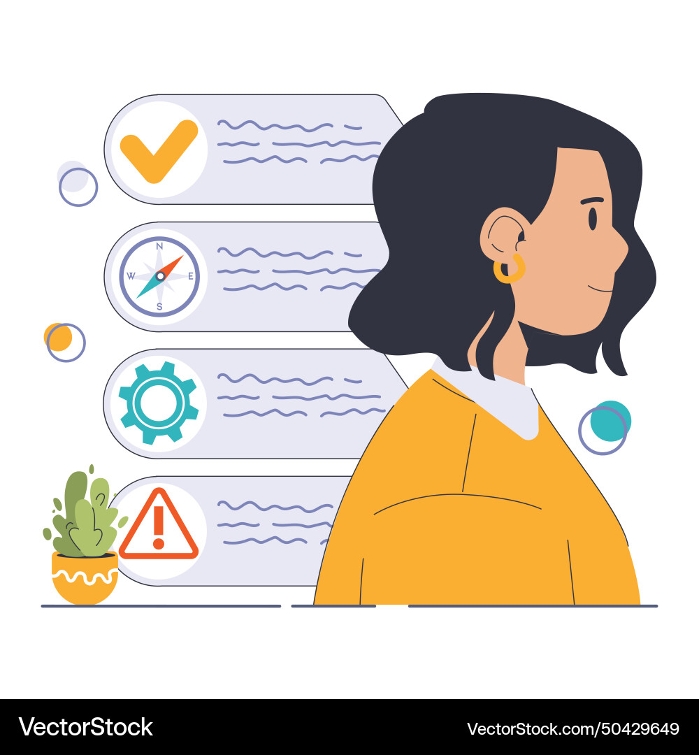 Decision-making strategic thinking brainstorming Vector Image