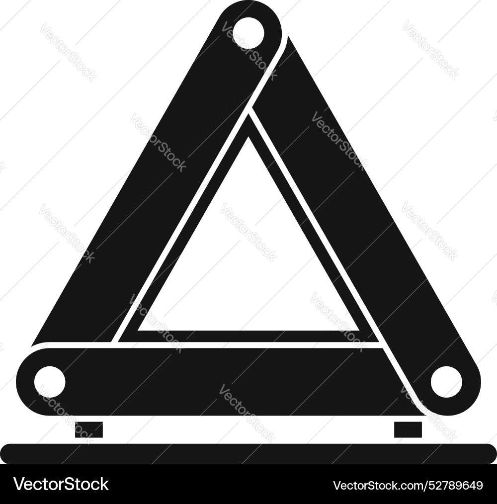 Emergency stop sign is folded for storage in car Vector Image