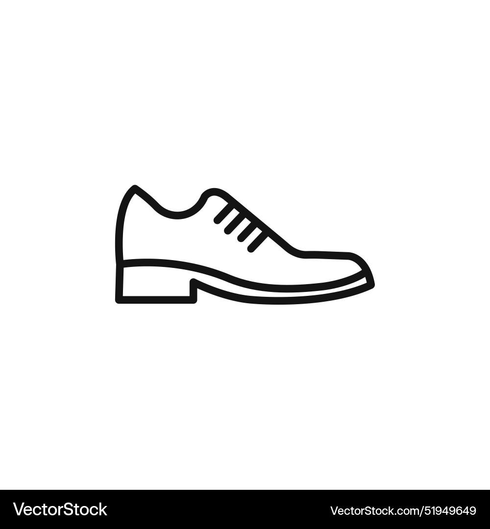 Men shoes logo sign outline Royalty Free Vector Image
