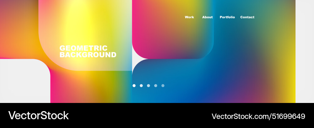 Square internet web page design template Vector Image