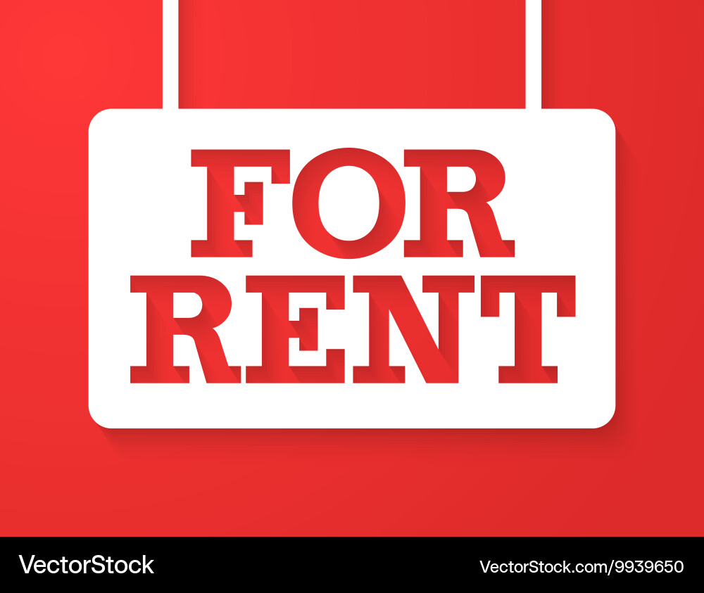 For rent banner Royalty Free Vector Image - VectorStock