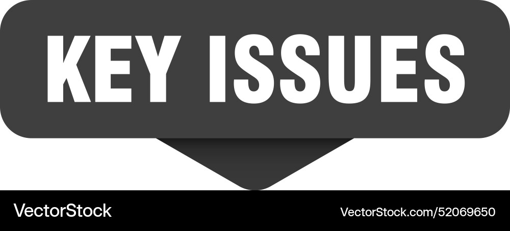 Key issues sticker sign on transparent Royalty Free Vector