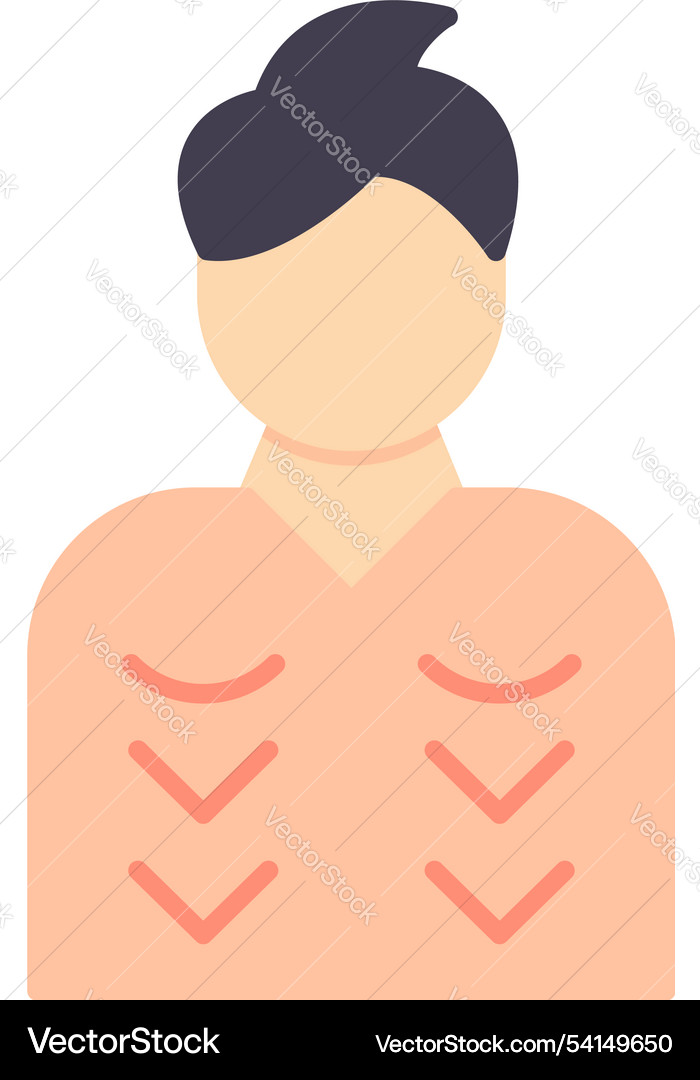 Malnutrition flat icon design Royalty Free Vector Image