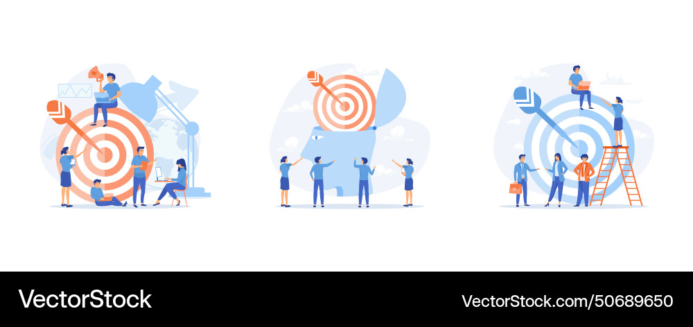 Marketing target customer development Royalty Free Vector