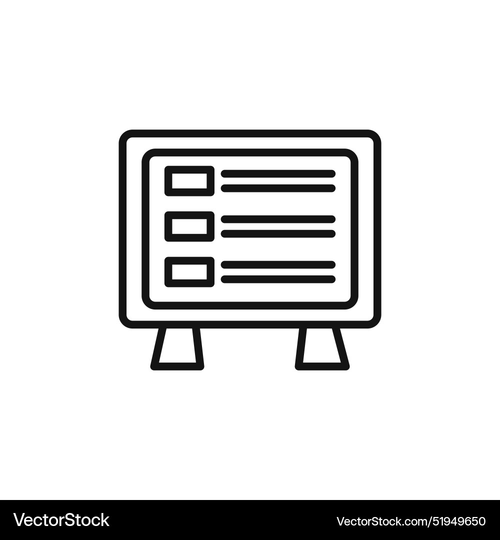 Menu board logo sign outline Royalty Free Vector Image