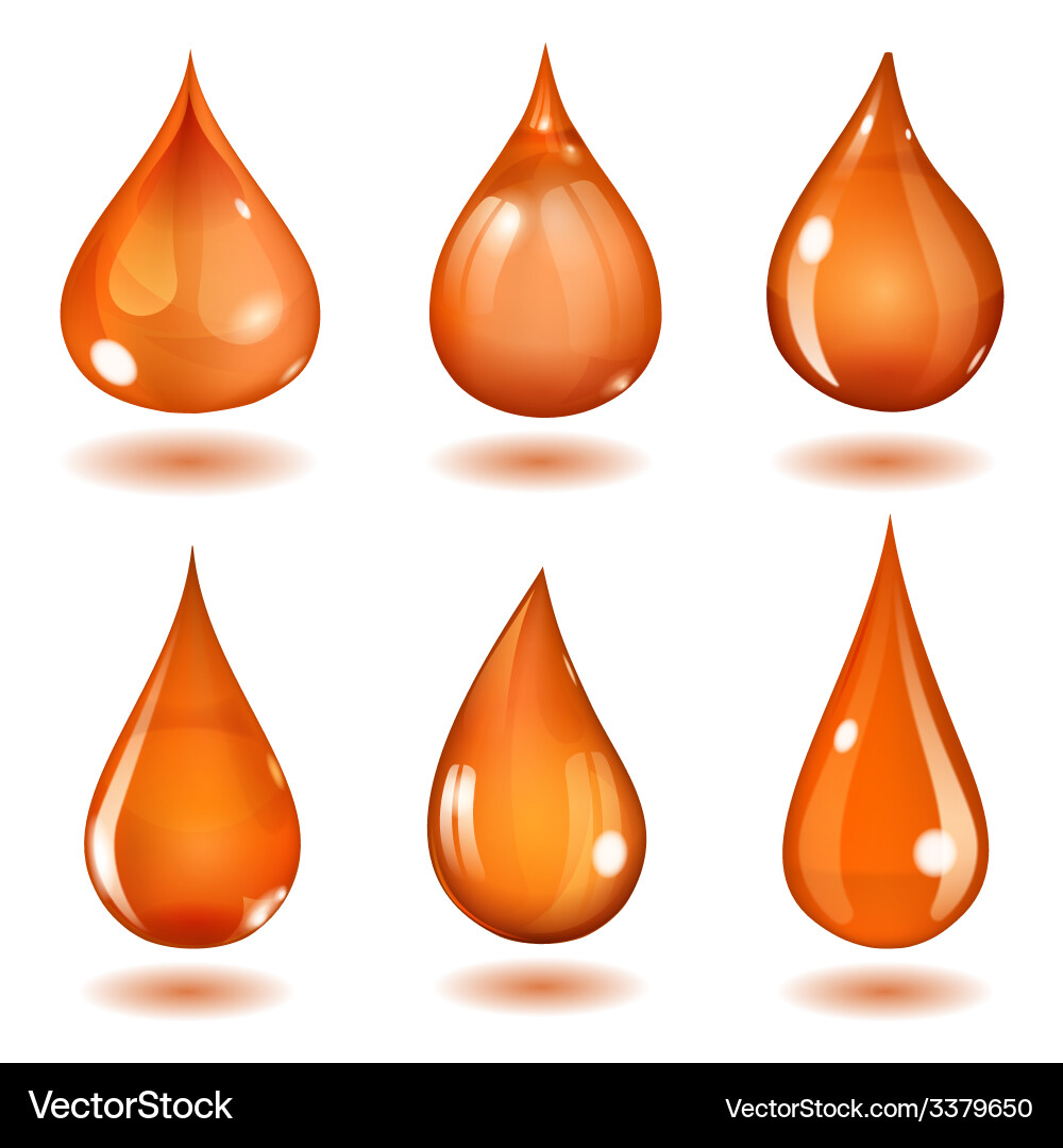 Orange drops Royalty Free Vector Image - VectorStock