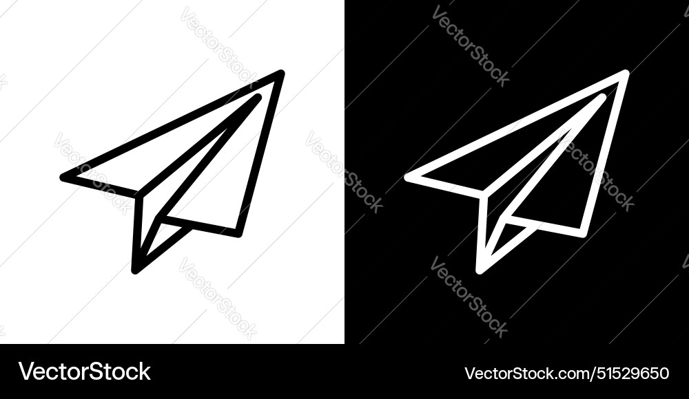 Paper plane icon set aeroplane symbol Royalty Free Vector
