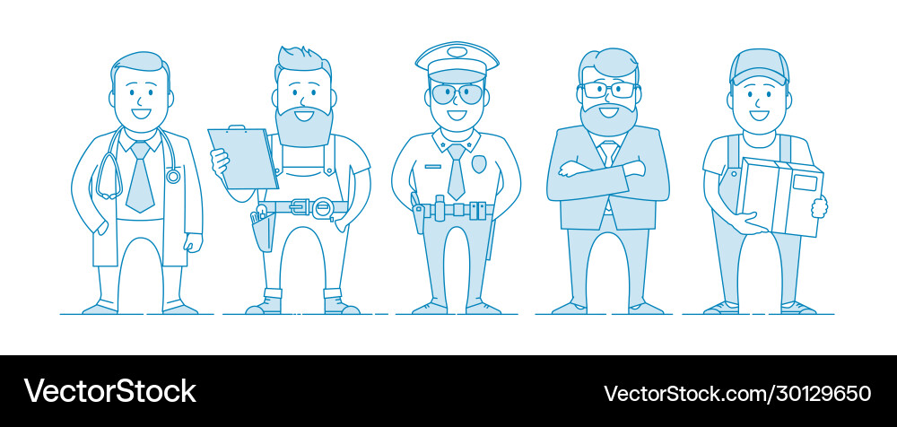 Menschen sind verschiedene Berufe Lizenzfreies Vektorbild