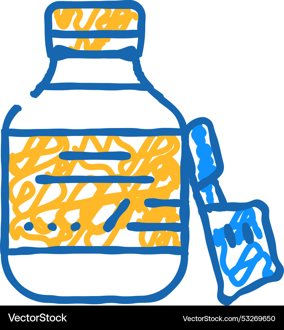 Syrup for children icon doodle Royalty Free Vector Image