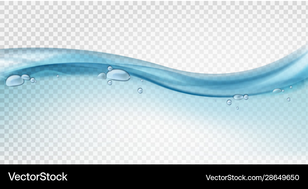 Water surface blue ocean wave liquid motion Vector Image