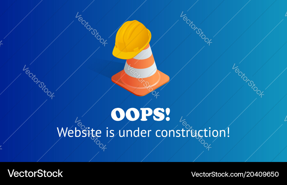 Website under construction page background Vector Image