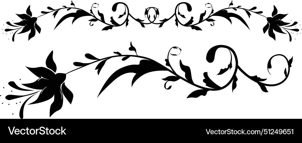 Floral renaissance classic scrolling Royalty Free Vector