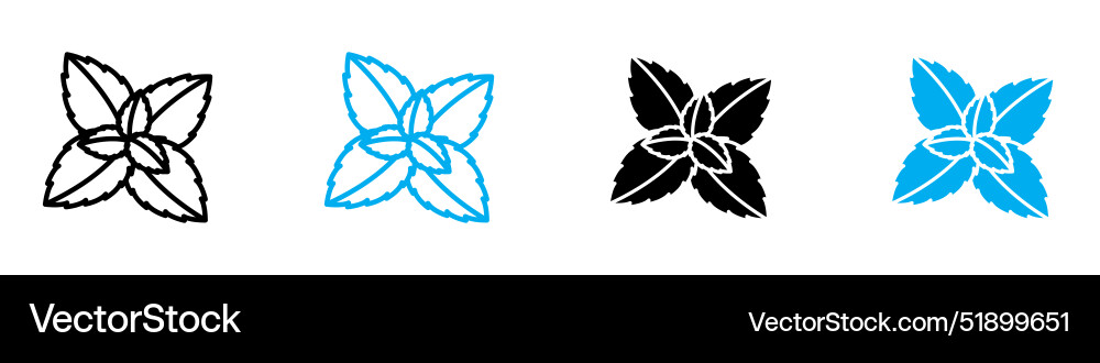 Fresh mint leaf icon ideal for food beverage Vector Image