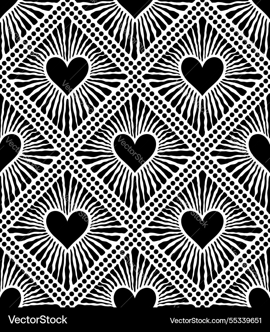 High contrast black and white seamless pattern Vector Image