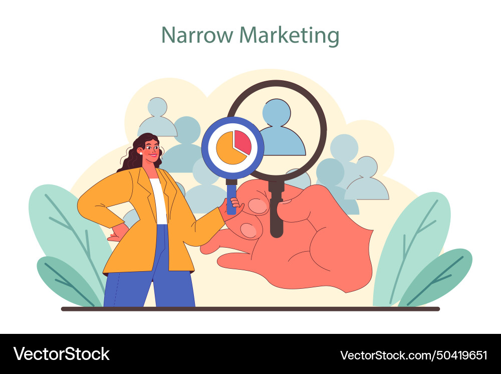 Narrow marketing focus concept Royalty Free Vector Image