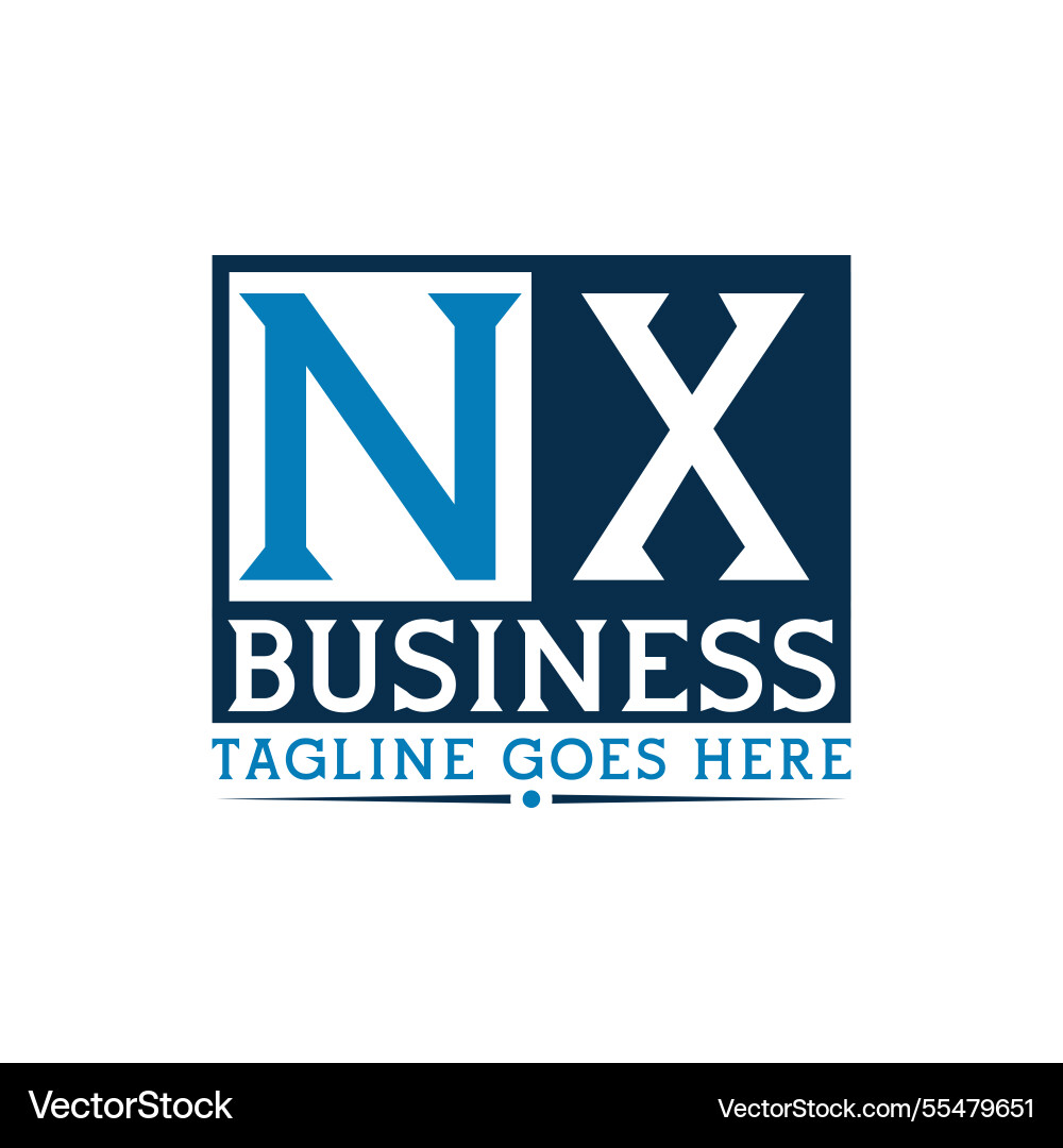 Nx logo letter business design Royalty Free Vector Image