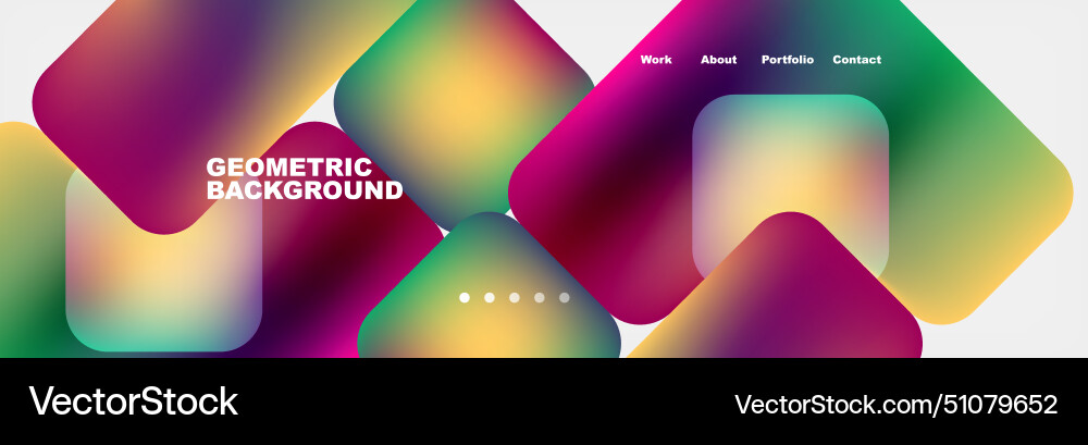 A geometric background with colorful squares Vector Image