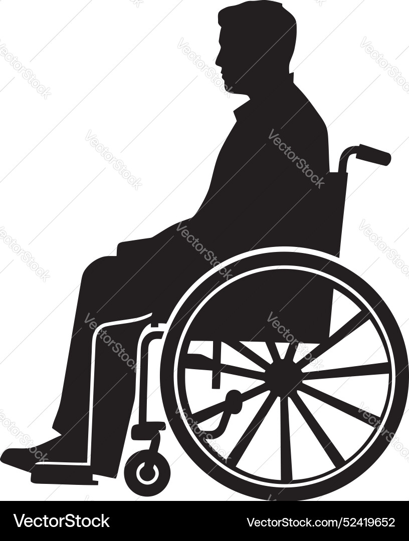 Accessible route wheelchair design freedom Vector Image