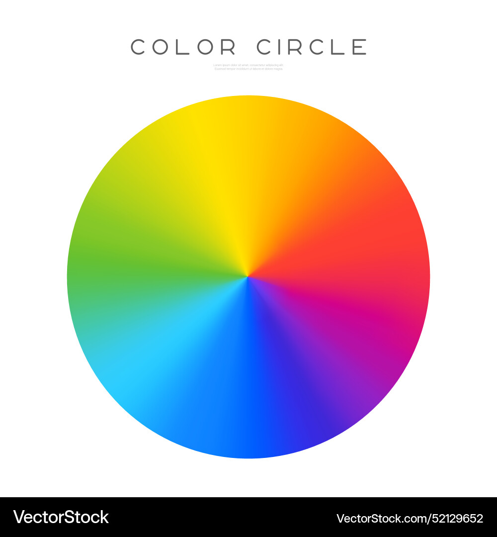 Color wheel or circle rgb palette Royalty Free Vector Image