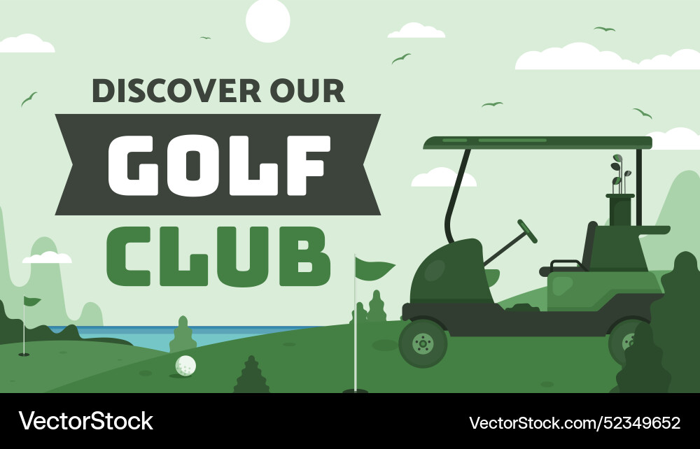 Golf club template design Royalty Free Vector Image