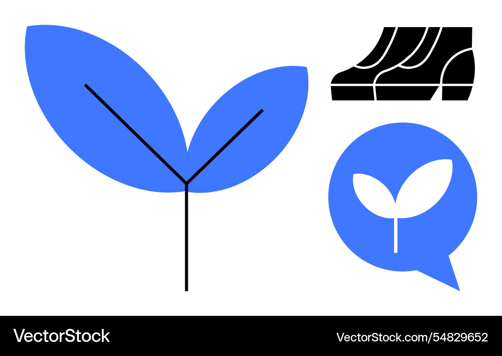 Plant growth stages concept with sprouting leaves Vector Image