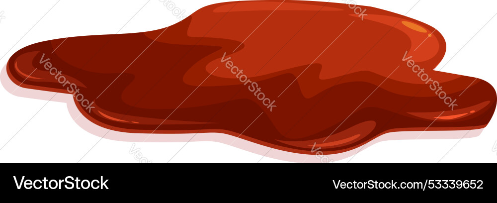 Red liquid spill spreading on the floor Royalty Free Vector