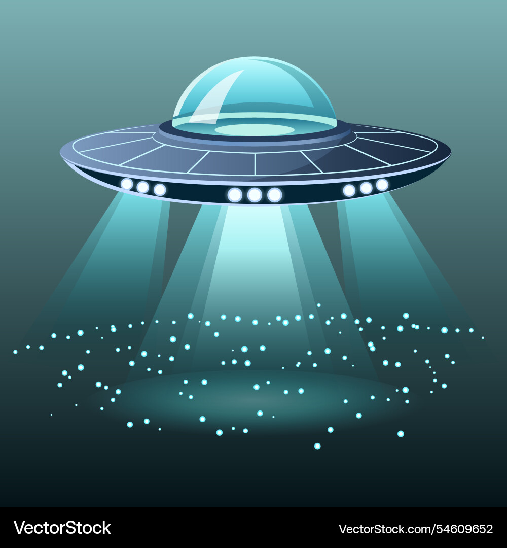 Ufo spaceship clipart alien ship landing Vector Image