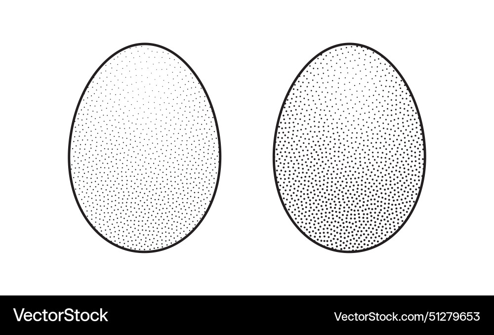 Dotwork halftone 3d egg easter Royalty Free Vector Image