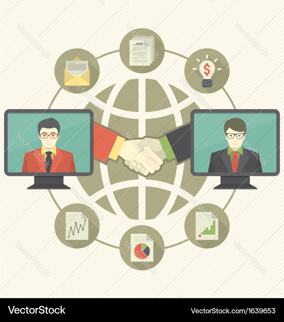 Global Business Partnership Royalty Free Vector Image