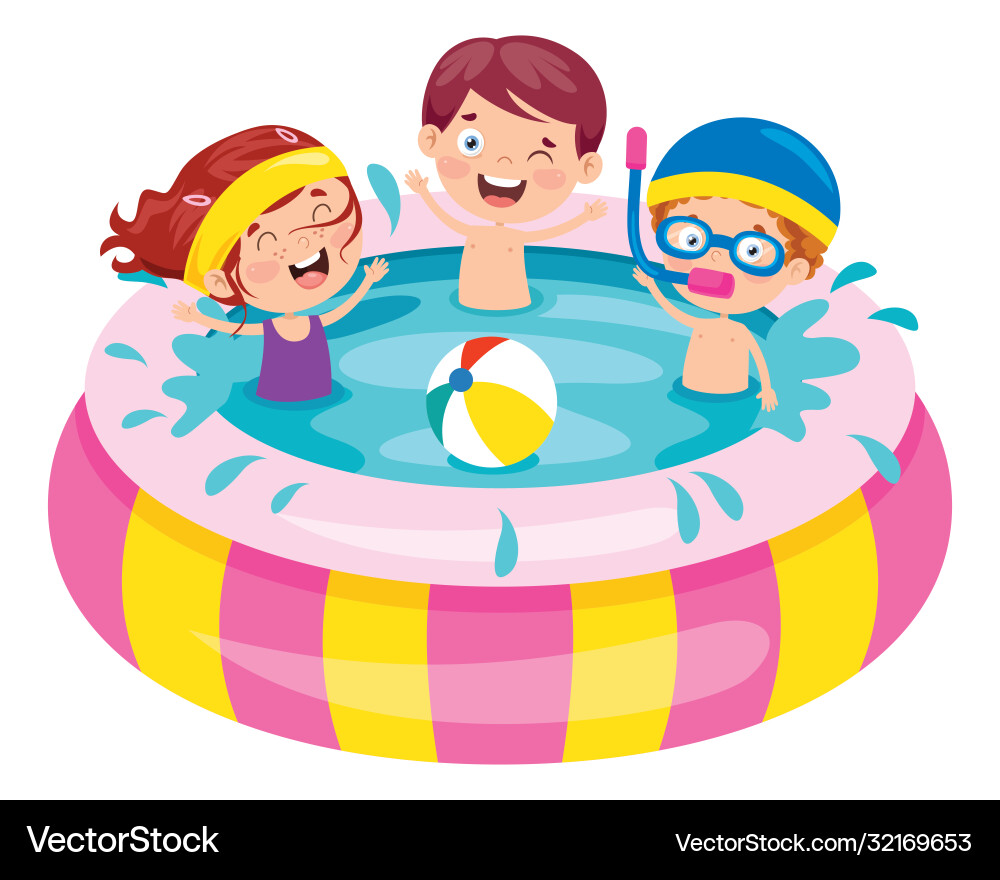 Inflatable pool Royalty Free Vector Image - VectorStock