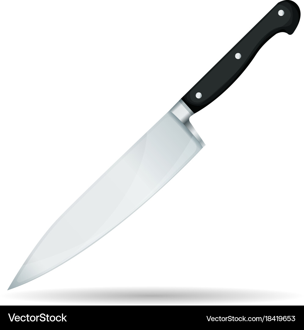 Kitchen knife isolated Royalty Free Vector Image
