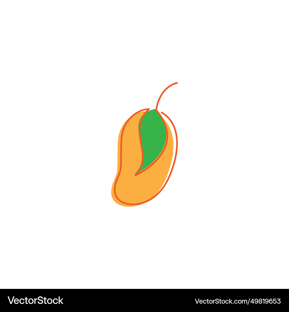 Mango fruit icon logo design Royalty Free Vector Image