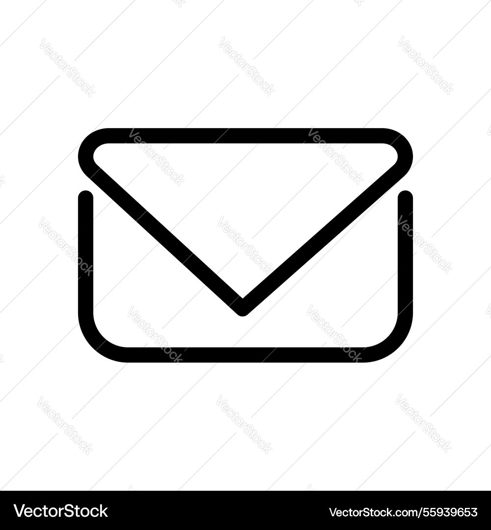 Outline email icon line envelope Royalty Free Vector Image