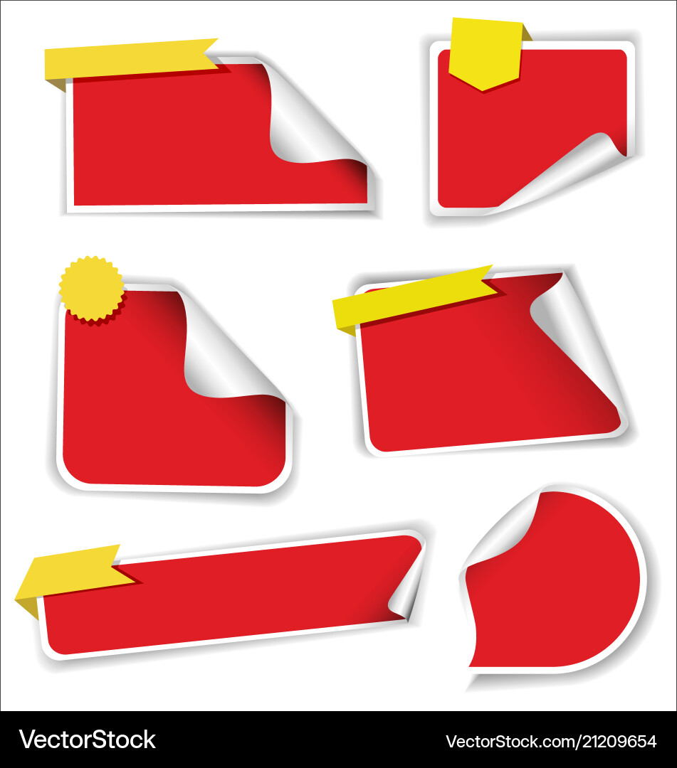 Collection of labels stickers and tags flat Vector Image